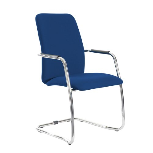Tuba chrome cantilever frame conference chair with fully upholstered ...